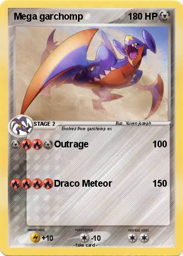 Pokémon Mega garchomp 95 95 - Outrage - My Pokemon Card