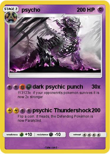 Pokémon psycho 378 378 - dark psychic punch - My Pokemon Card