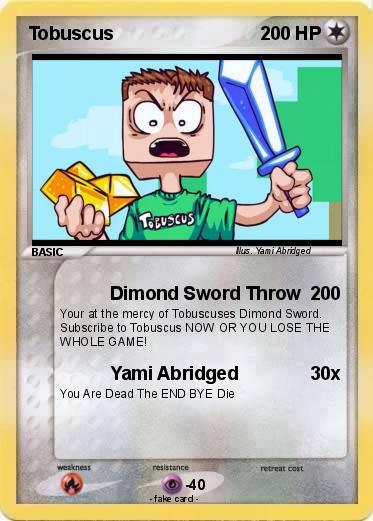 Pokémon Tobuscus 256 256 - Dimond Sword Throw - My Pokemon Card