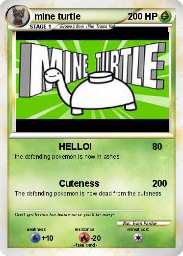 Pokémon mine turtle 456 456 - HELLO! - My Pokemon Card