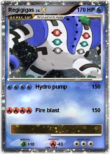 Pokémon Regigigas 1111 1111 - Hydro pump - My Pokemon Card