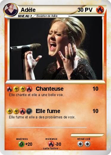 Pokémon Adele 19 19 - Chanteuse - Ma carte Pokémon