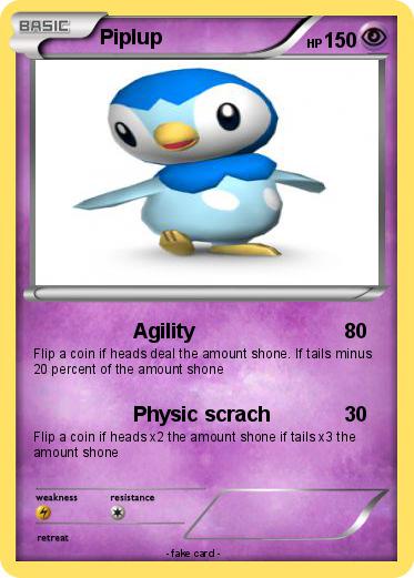 Pok mon Piplup 904 904 Agility My Pokemon Card pok-mon-piplup-904-904-agility-my-pokemon-card