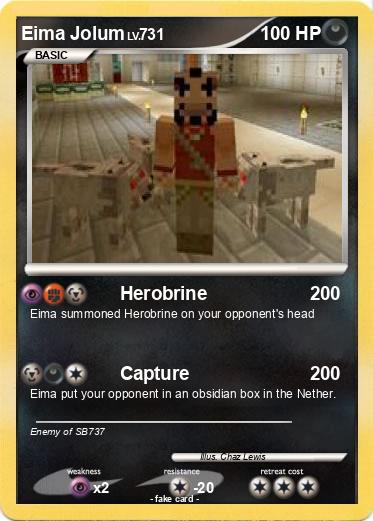 Pokémon Eima Jolum - Herobrine - My Pokemon Card