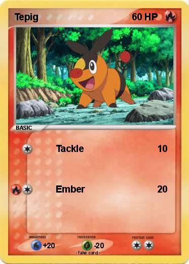 Pokémon Tepig 805 805 - Tackle - My Pokemon Card
