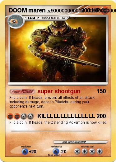 Pokémon DOOM maren 1 1 - super shootgun - My Pokemon Card