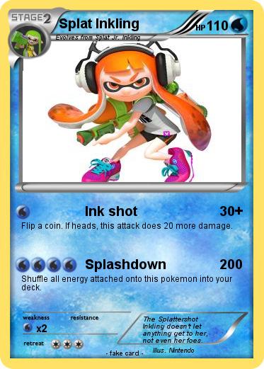 Pokémon Splat Inkling - Ink shot - My Pokemon Card