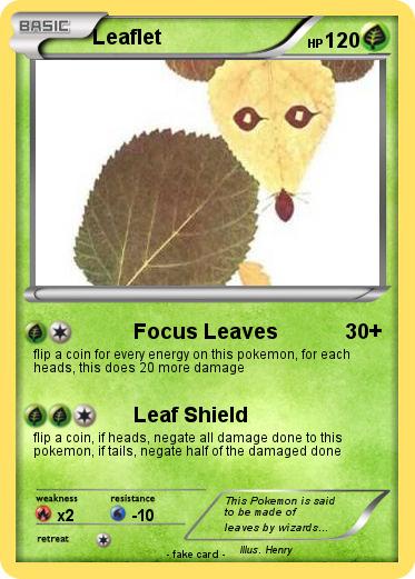 Pokémon Leaflet 6 6 - Focus Leaves - My Pokemon Card