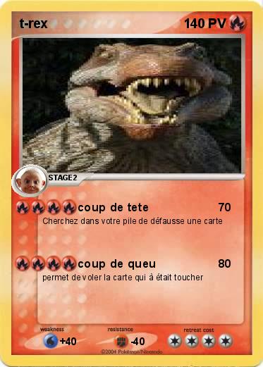 Pokémon t rex 84 84 - coup de tete - Ma carte Pokémon