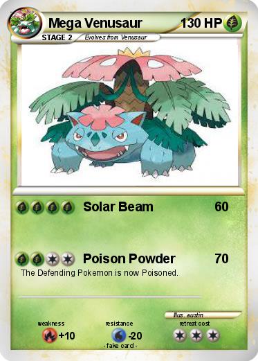 Pokémon Mega Venusaur 11 11 - Solar Beam - My Pokemon Card