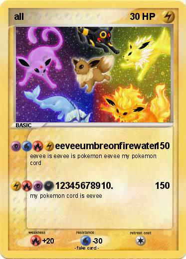 Pokémon all 670 670 - eeveeumbreonfirewater - My Pokemon Card
