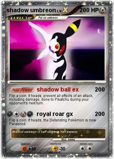 Pokémon shadow umbreon 22 22 - shadow ball ex - My Pokemon Card