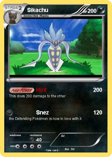 Pokémon Sikachu 4 4 - Hint - My Pokemon Card
