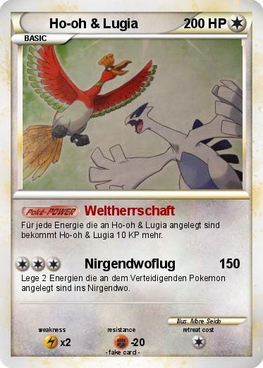 Pokémon Ho oh Lugia 38 38 - Weltherrschaft - My Pokemon Card