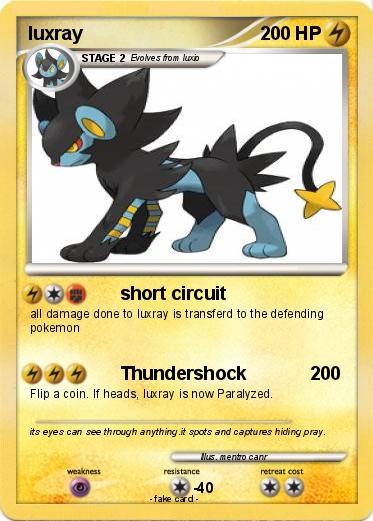 Pokémon luxray 604 604 - short circuit - My Pokemon Card