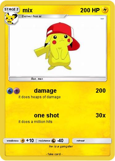Pokémon mix 61 61 - damage - My Pokemon Card
