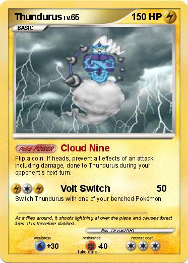 Pokémon Thundurus 231 231 - Cloud Nine - My Pokemon Card