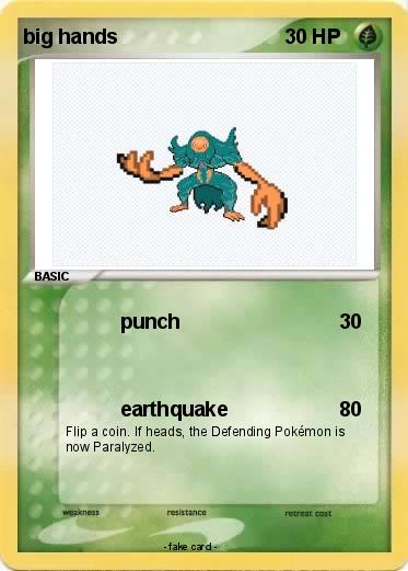 Pokémon big hands 1 1 - punch - My Pokemon Card