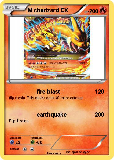 Pokémon M charizard EX 397 397 - fire blast - My Pokemon Card