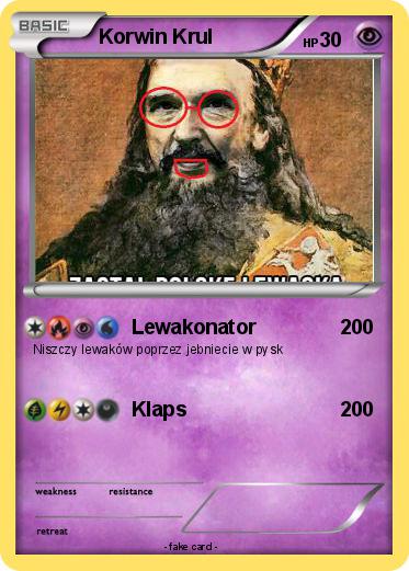 Pokémon Korwin Krul - Lewakonator - Twoja własna karta pokemon