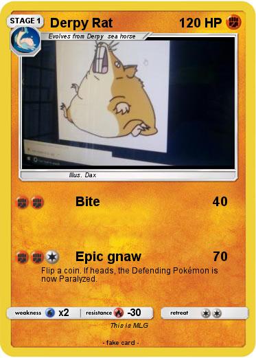Pokémon Derpy Rat - Bite - My Pokemon Card