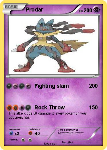Pokémon Prodar - Fighting slam - My Pokemon Card