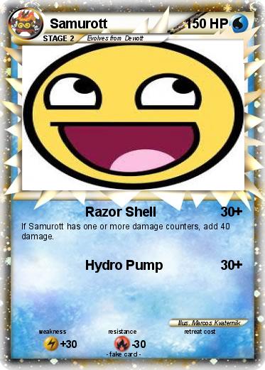Pokémon Samurott 141 141 - Razor Shell - My Pokemon Card