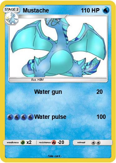Pokémon Mustache 258 258 - Water gun - My Pokemon Card