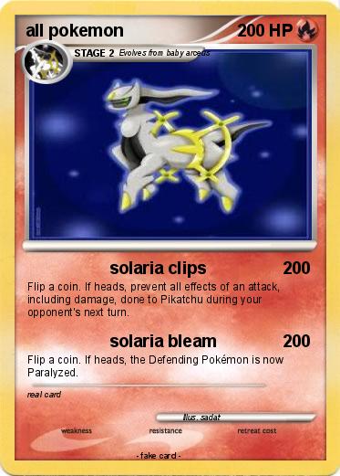 Pokémon all pokemon 88 88 - solaria clips - My Pokemon Card