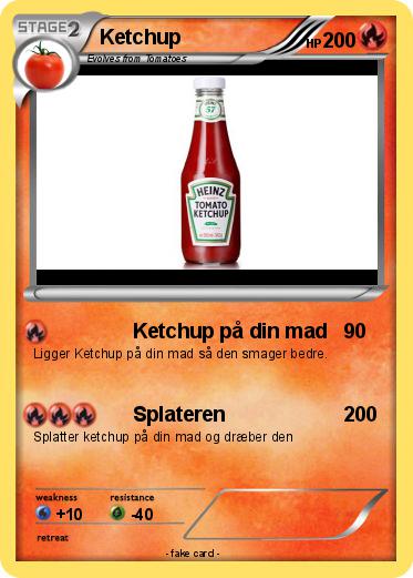 Pokémon Ketchup 96 96 - Ketchup på din mad - My Pokemon Card