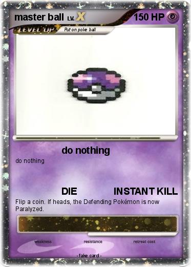 Pokémon master ball 28 28 - do nothing - My Pokemon Card