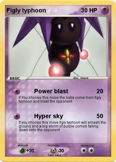 Pokémon Figly typhoon - Power blast - My Pokemon Card