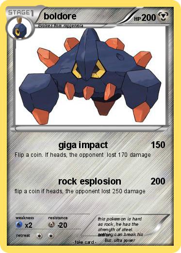 Pokémon boldore 38 38 - giga impact - My Pokemon Card