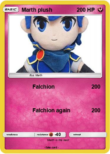 Pokémon Marth plush - Falchion - My Pokemon Card