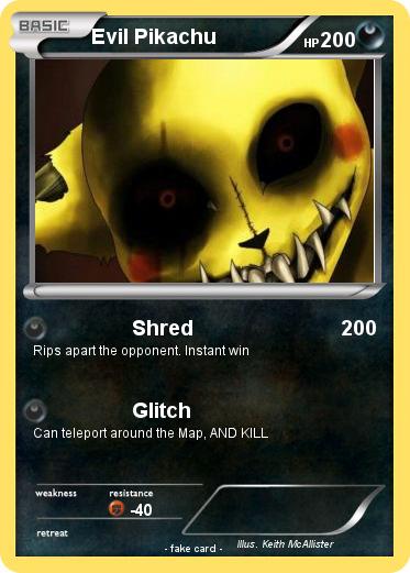 Pokémon Evil Pikachu 292 292 - Shred - My Pokemon Card