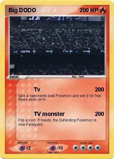 Pokémon Big DODO - Tv - My Pokemon Card