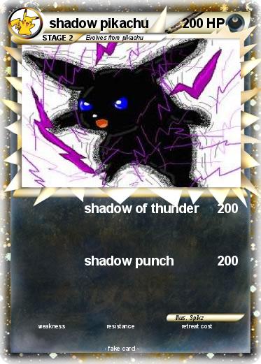 Pokémon shadow pikachu 696 696 - shadow of thunder - My Pokemon Card