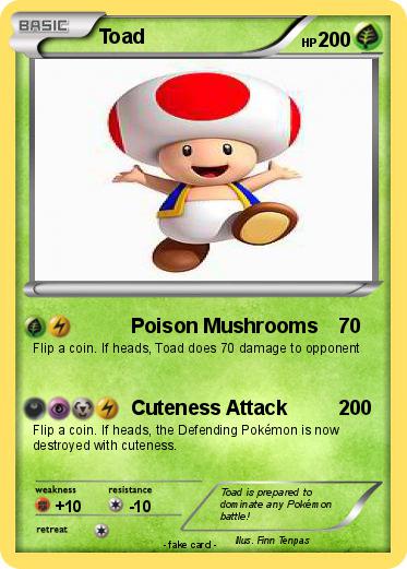 Pokémon Toad 1132 1132 - Poison Mushrooms - My Pokemon Card
