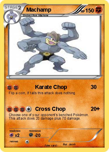 Pokémon Machamp 302 302 - Karate Chop - My Pokemon Card