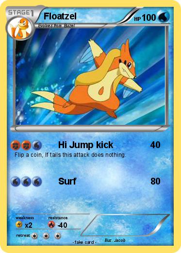 Pokémon Floatzel 63 63 - Hi Jump kick - My Pokemon Card
