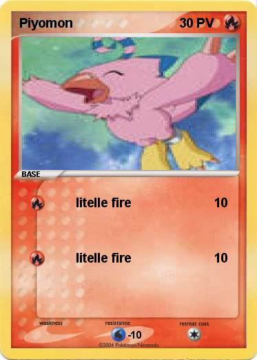 Pokémon Piyomon - litelle fire - Ma carte Pokémon