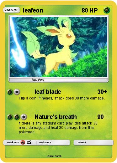 Pokémon leafeon 732 732 - leaf blade - My Pokemon Card