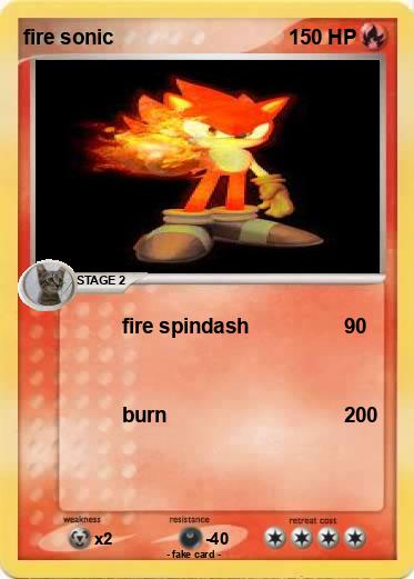 Pokémon fire sonic 179 179 - fire spindash - My Pokemon Card