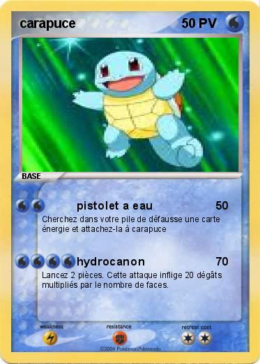 Pokémon carapuce 52 52 - pistolet a eau - Ma carte Pokémon