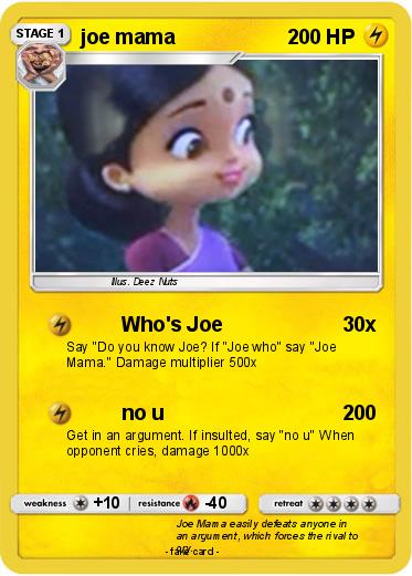 Pokémon joe mama 76 76 - Who's Joe - My Pokemon Card