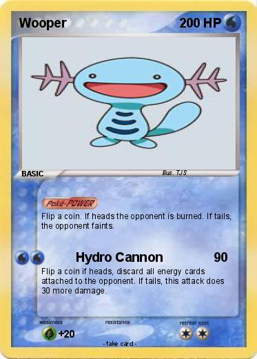 Pokémon Wooper 50 50 - Hydro Cannon - My Pokemon Card