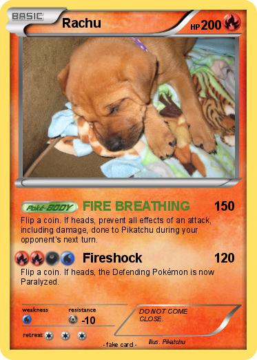 Pokémon Rachu 61 61 - FIRE BREATHING - My Pokemon Card