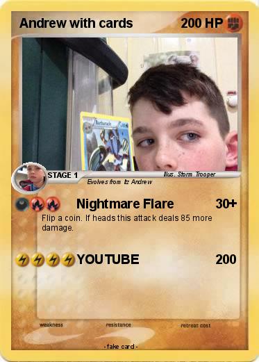 Pokémon Andrew with cards - Nightmare Flare - My Pokemon Card