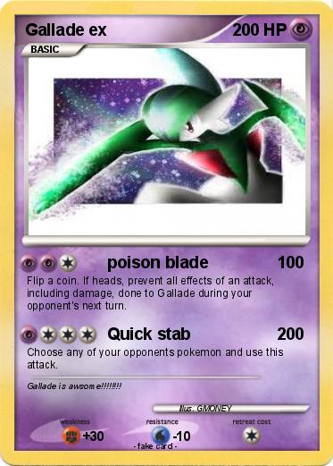 Pokémon Gallade ex 2 2 - poison blade - My Pokemon Card