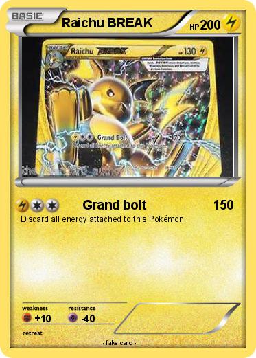 Pokémon Raichu BREAK 2 2 - Grand bolt - My Pokemon Card